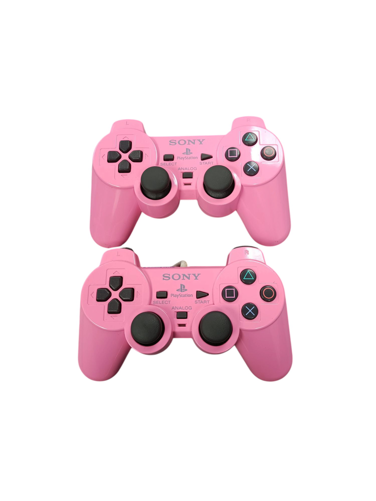 Used PS2 Official DualShock 2 Pink Controller x2 - Own4Less